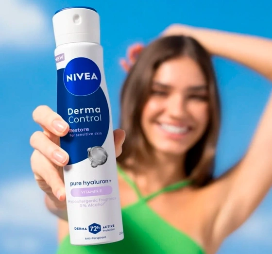 NIVEA Derma Control антиперспірант-спрей для жінок Restore 250 мл ...